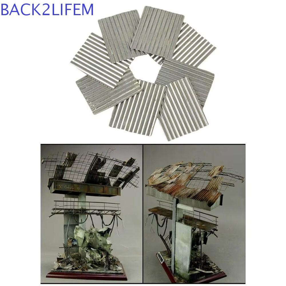 BACK2LIFEM Miniature Corrugated Tile, 1:35 Scale Modeling Materials Scenery Steel Shed Scene ...