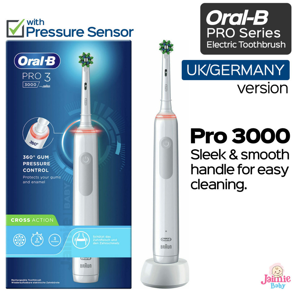 Oral-B Pro 3000 rechargeable electric toothbrush with pressure sensor ...
