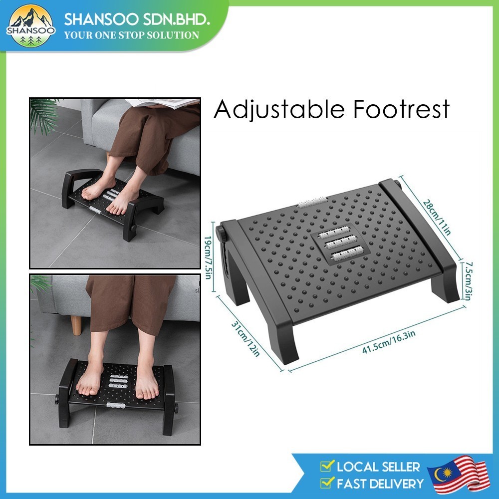 Footrest Under Desk Ergonomic Leg Rest Stool Office Foot Stand Home Car ...