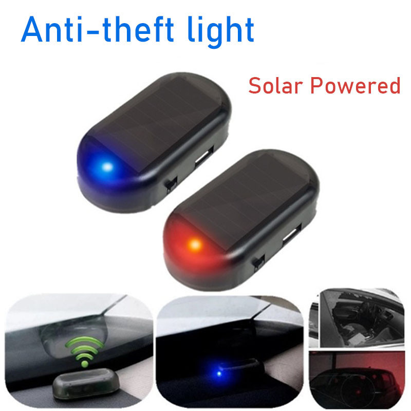Car Fake Security Light Solar Power Led Flashing Light Simulated Dummy ...