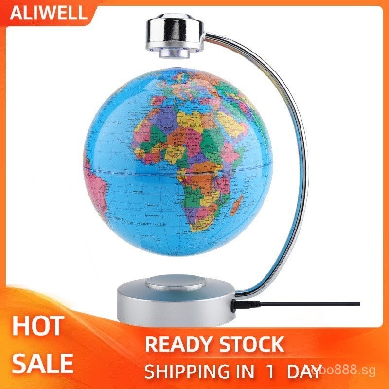 Aliwell Floating Globe Office Desk Display Magnetic Levitating Rotating ...