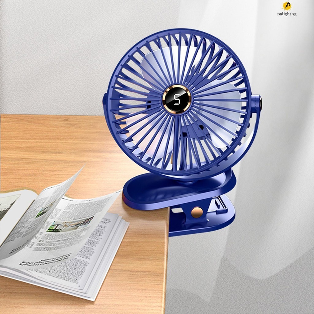 Portable Cooling Table Fan with Clip Rechargeable Camping Travel Fan ...