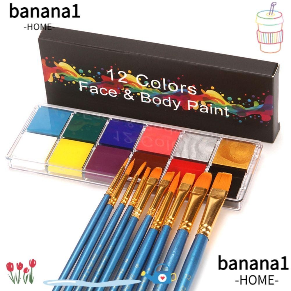 BANANA1 12 Color/set Body Paint Water-proof Painting Pigment Fashion ...