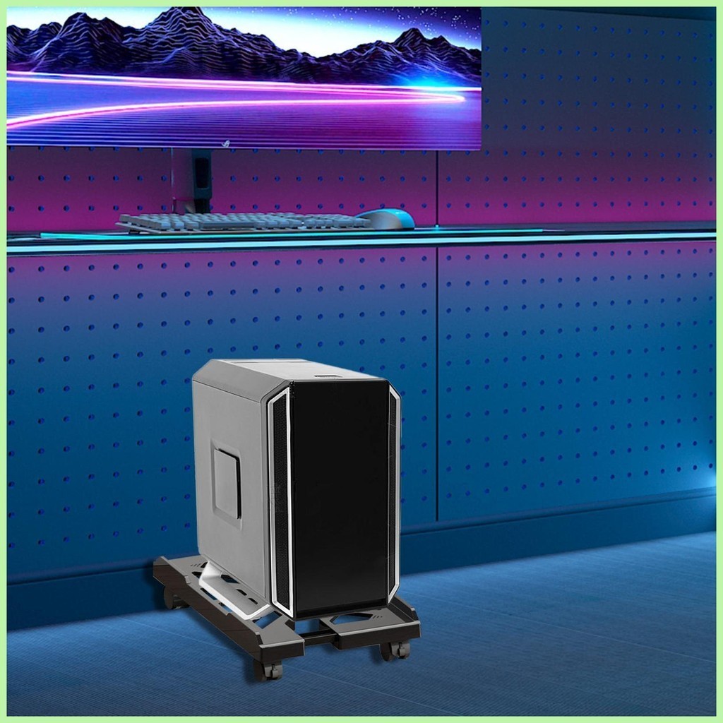 PC Floor Stand Heavy-Duty Tower Stand Computer Floor Stand With Rolling ...