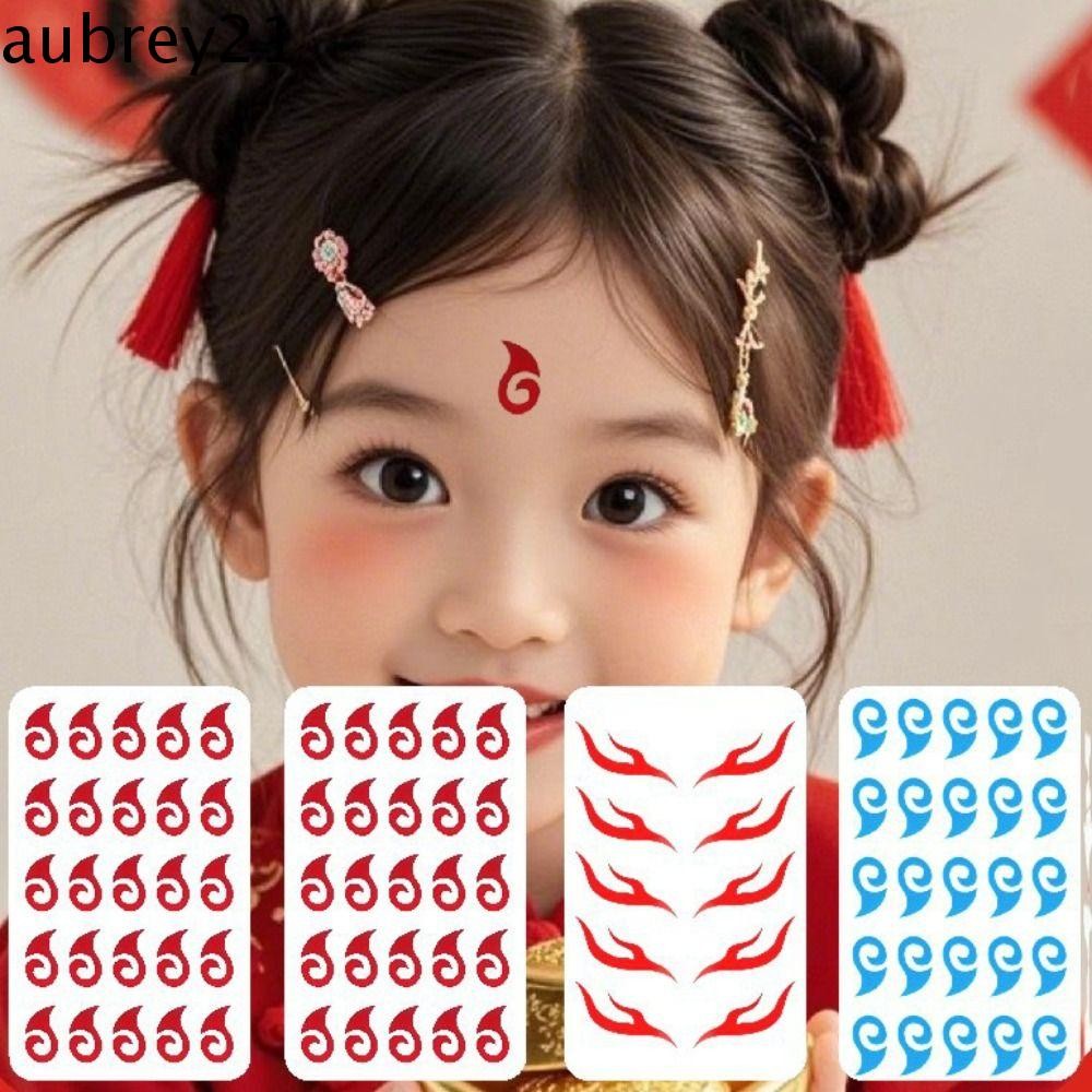 AUBREY1 NeZha Forehead Tattoo Stickers, Makeup Decal Cosplay Props Ne ...