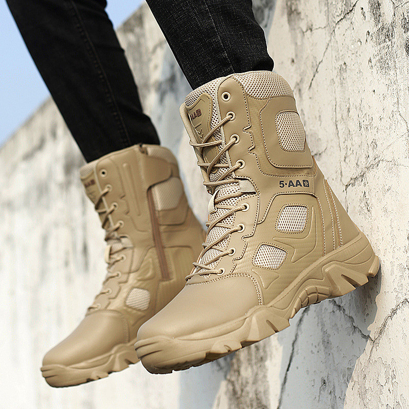 Spot Goods Men's military boots Combat boots Combat boots Desert boots Hiking Shoes Hiking boots ...