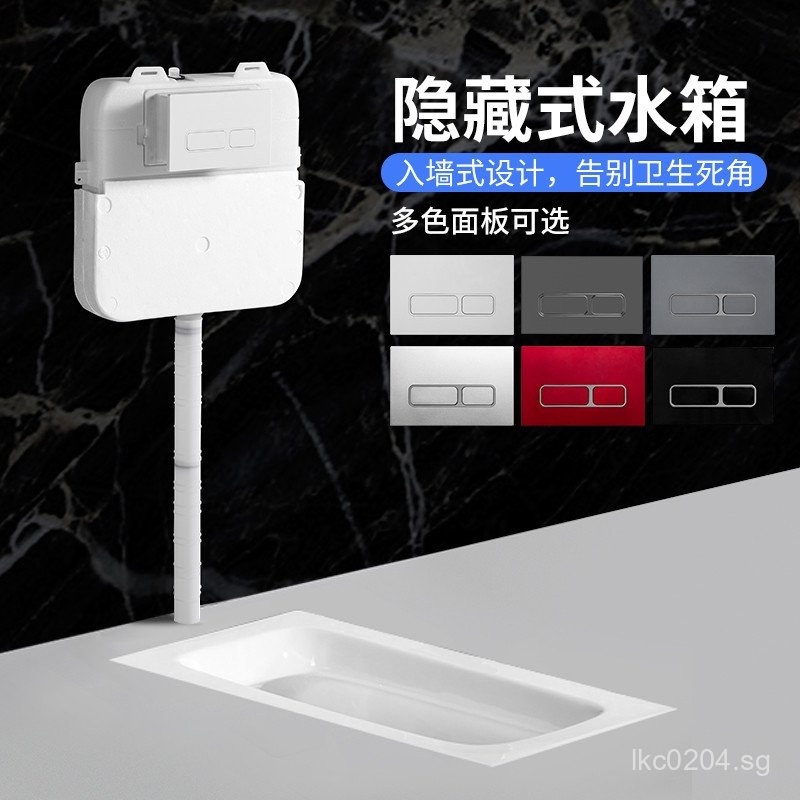 Bo Toilet Invisible Embedded Squatting Toilet Water Tank Crystal Wall ...