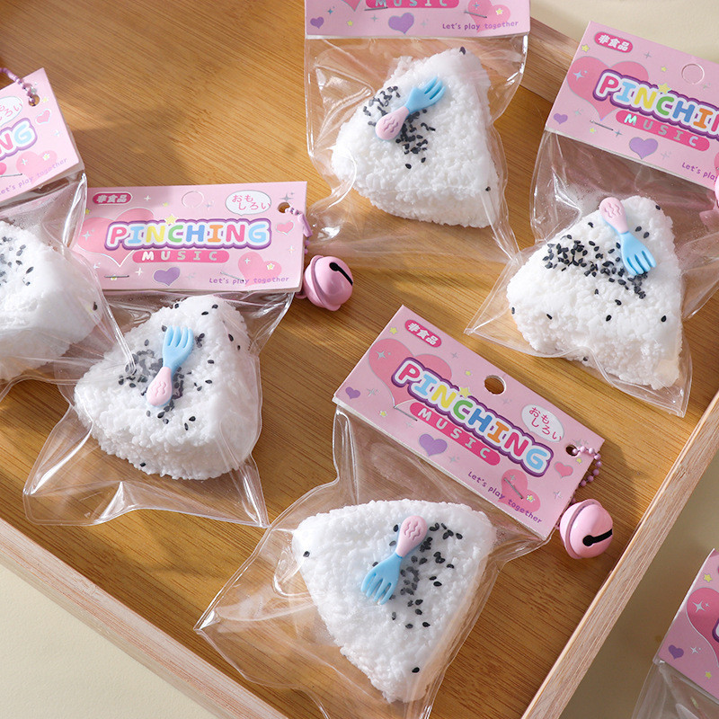 Triangular Rice Balls Squishy Toys Vent And Relieve Stress Cute Shape ...