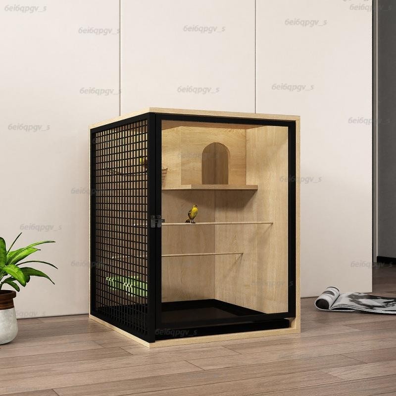Solid Wood Bird Cage Bark Parrot Large Full Set Pigeon Breeding Tiger ...