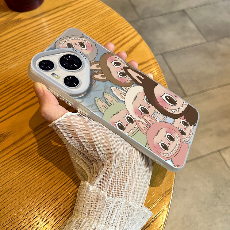Cartoon Labubu Cases For iPhone 16 Pro Max Plus Pop Mart Labubu Elf ...