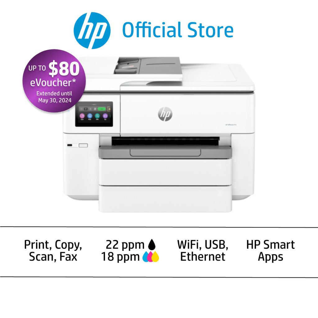 HP OfficeJet Pro 9730 Wide Format All-in-One Printer / Print, Copy, Scan / Wireless / 1 Year ...