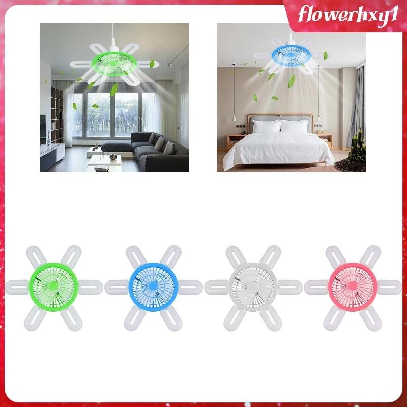[Flowerhxy1] E27 Socket Fan Light, Mini Ceiling Fan Light, Modern ...