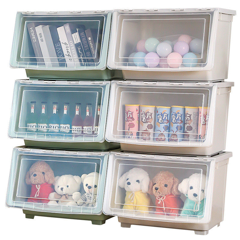 [ Next Day Delivery ] Storage Box With Lid & Removable Wheel Stackable ...