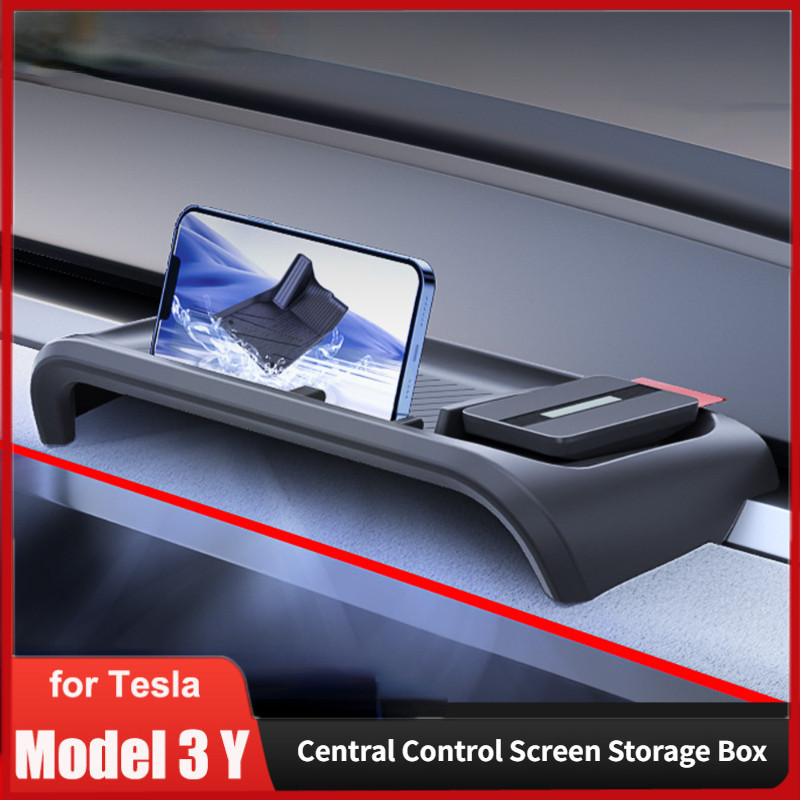 For Tesla Model Y/3 Central Control Screen Storage Box Silicone ETC ...
