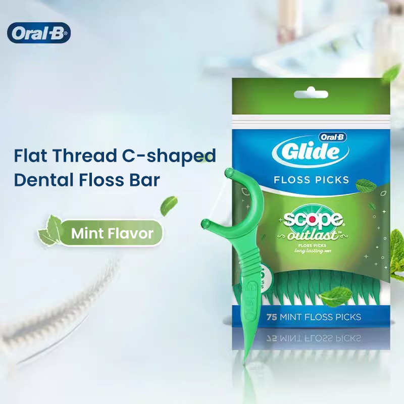 Oral B Mint C-shaped Floss Pick 75Pcs | Shopee Singapore