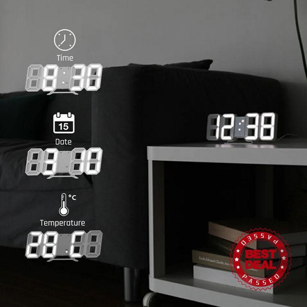Intelligent 3d Lightsensitive Alarm Clock Simple Desktop Or Wallmounted ...
