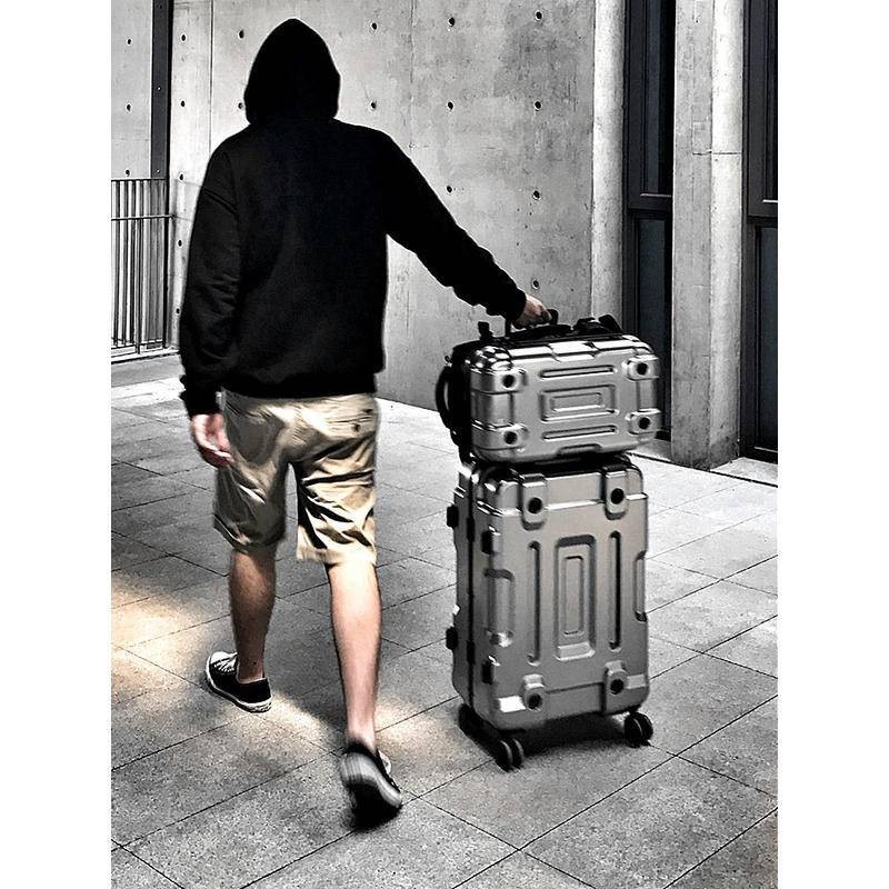 Metal Texture Trolley Case 20inch Boarding Case 25inch Suitcase Large ...