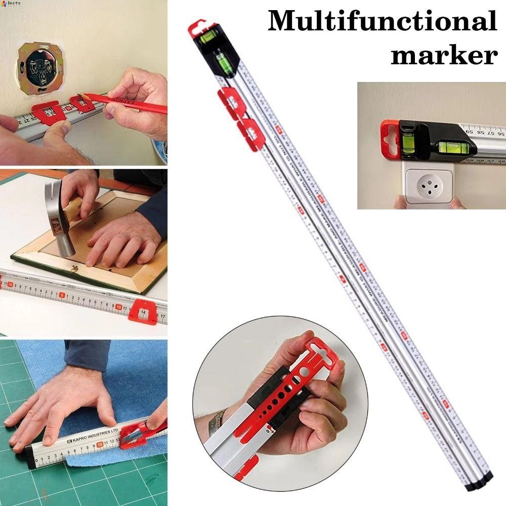 LEOTA Level Marking Ruler, High Precision Measuring Tools Bubble Level ...