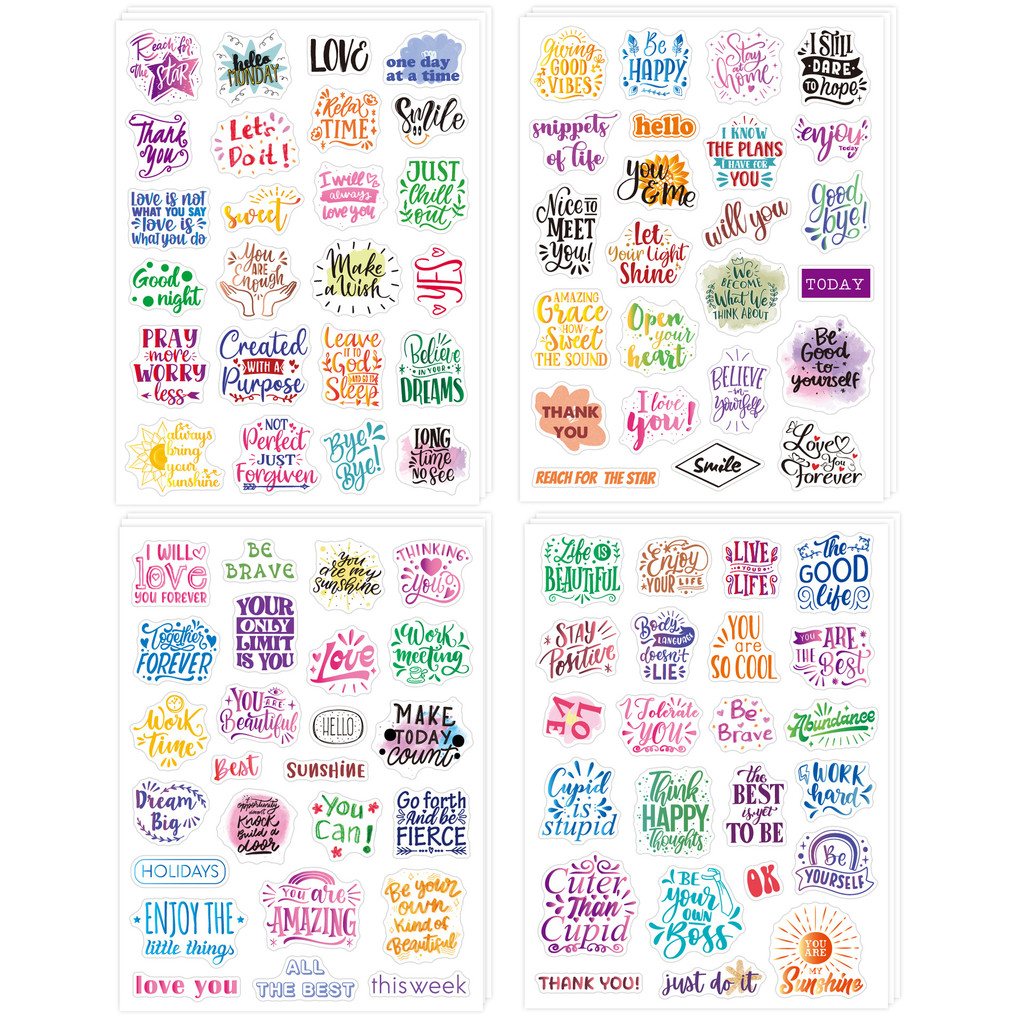 Motivational Cartoon Stickers A Piece of Cartoon Stickers for Kids ...