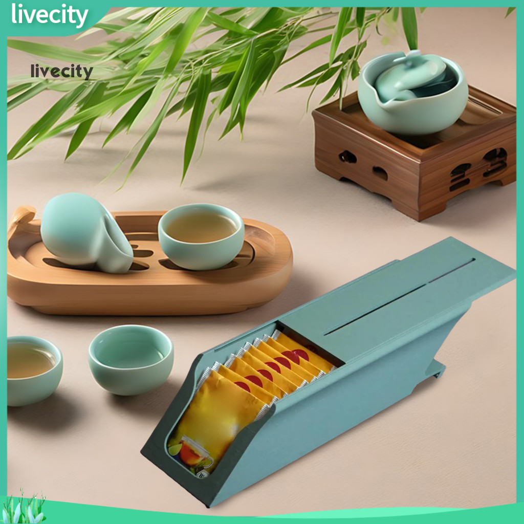 livecity| Tea Bag Caddy Kitchen Tea Storage Tea Bag Storage Box ...