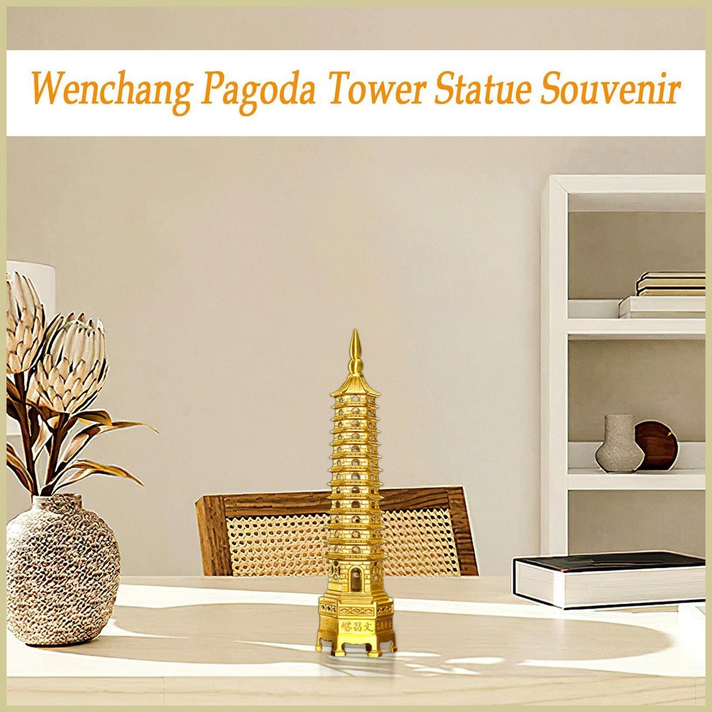 Wenchang Tower Decoration Desktop Tower Crafts Figurines Elegant Design ...
