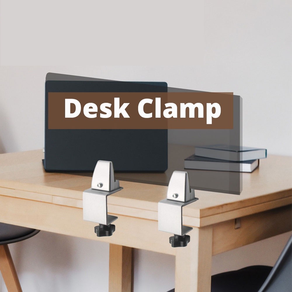 【SG】Desk Clamp Clip Screen Divider Acrylic Desk Office Divider Screen ...