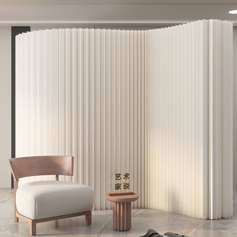 White Folding Screen High Partition Living Room Covering Exhibition ...