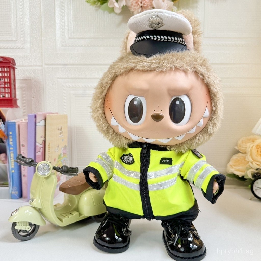 38cm Labubu Plush Doll Clothes Outfit Labubu Doll Clothes Traffic ...