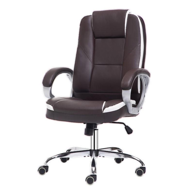 Computer Chair PU Leather Chair Comfortable Sedentary Computer Chair ...