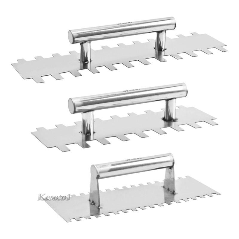 [Kesoto1] Steel Plastering Trowel with Square Notch Concrete Spatula ...