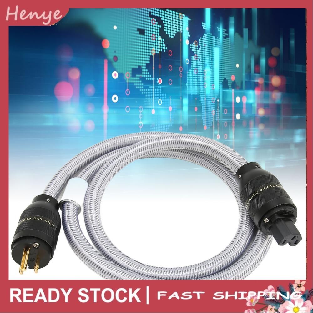 Henye HiFi Power Cable Double Shielding Audiophile Cord For Amplifier ...