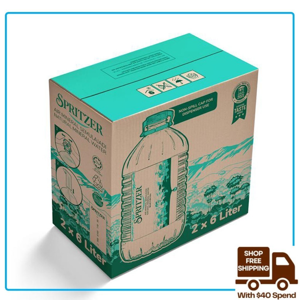Spritzer Natural Mineral Water (2 x 6L) | Shopee Singapore