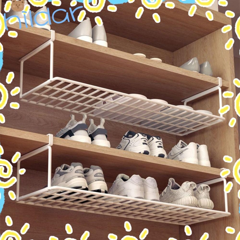 HILDAR Bottom Hanging Shoe Rack, Multifunction Layered Partition Shoe ...
