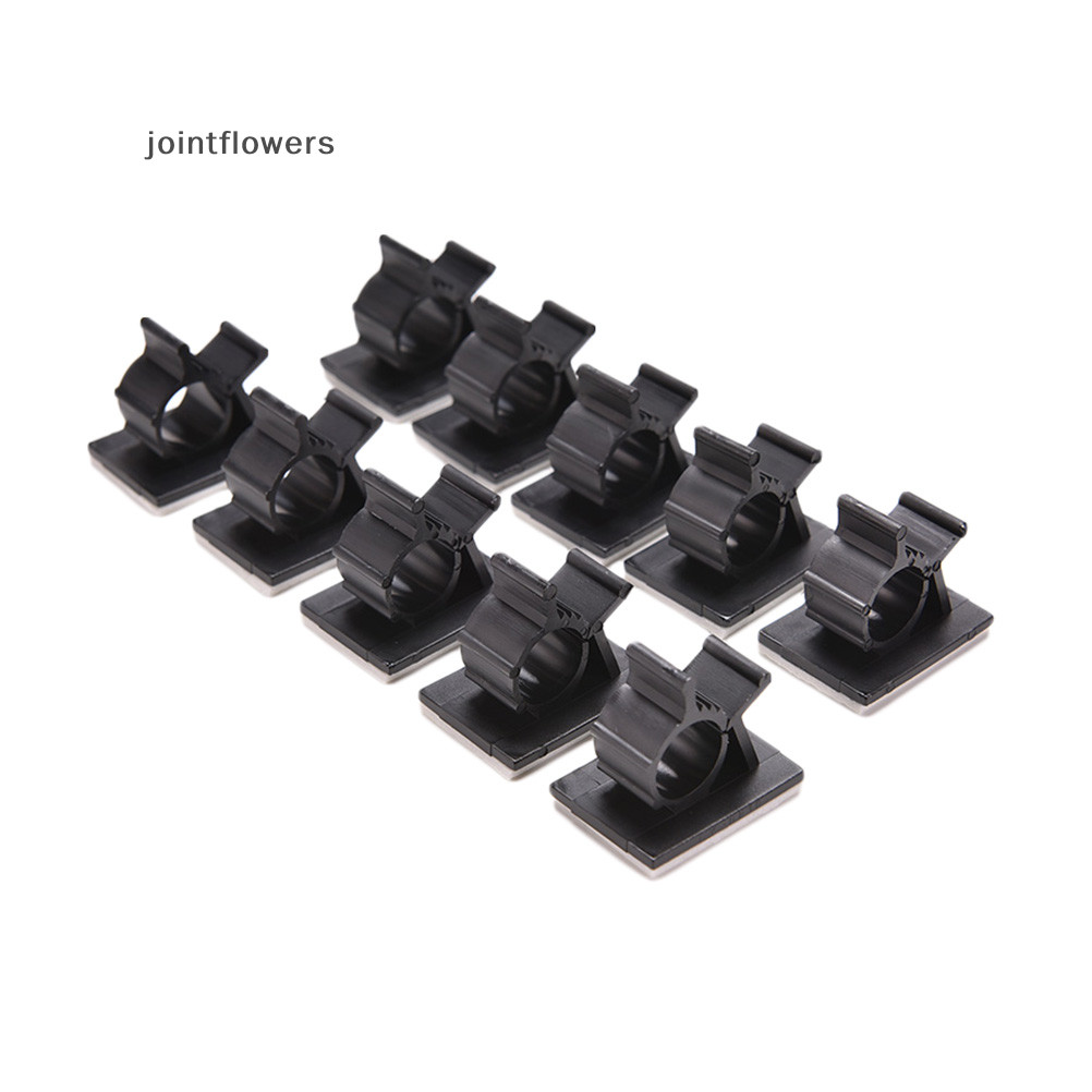 JSS Black 10 Pcs Adhesive Backed Nylon Wire Adjustable Cable Clips ...