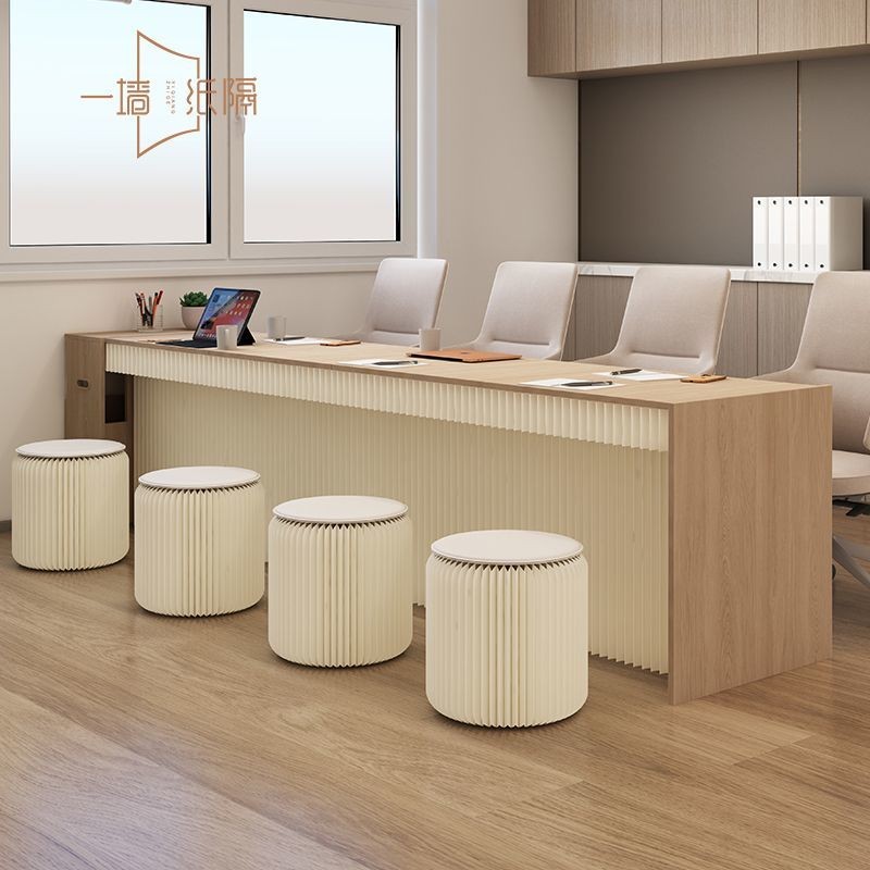 Folding Long Table Retractable Hidden Dining Table Office Conference ...