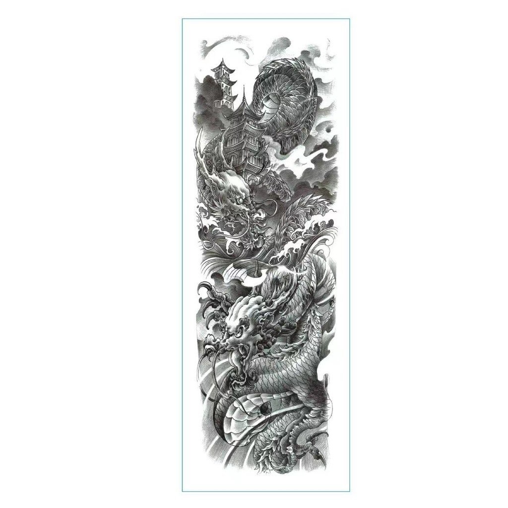 Tattoo Sticker Water Transfer Tattoo Removable Japanese Style Tattoo ...