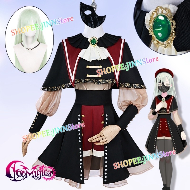 -JINN-BANG DREAM MORTIS Cosplay Costume WAKABA MUTSUMI Anime Gothic ...