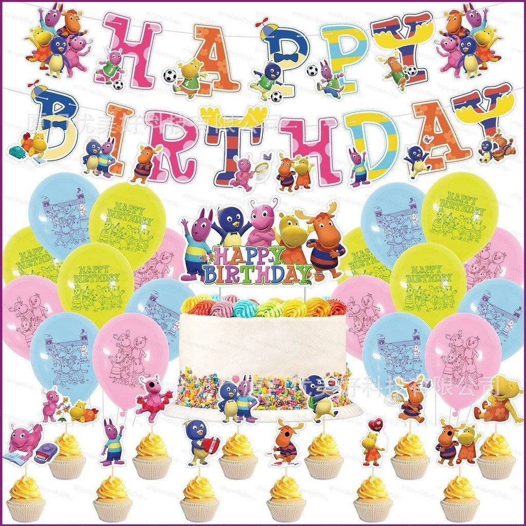 The Backyardigans Theme kids birthday party decorations banner cake ...