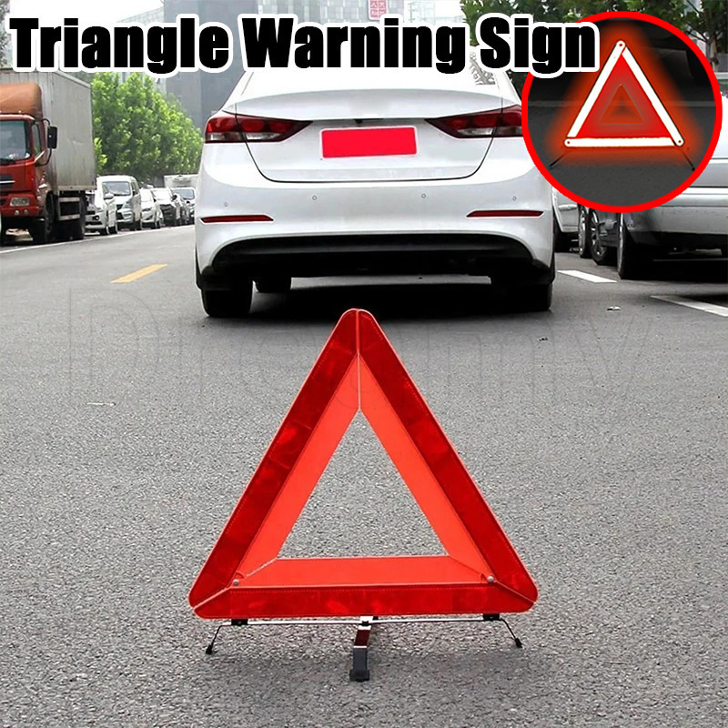 Triangle Warning Sign - Stop Sign Reflector - Portable, Foldable ...
