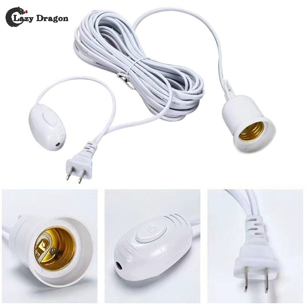 Lamp Base Holder Power Cord Cable E27 US Hanging Pendant LED Light ...