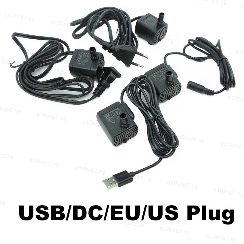 Ultra-quiet Mini Brushless AC DC USB Fountain Water Pump Submersible 5V ...
