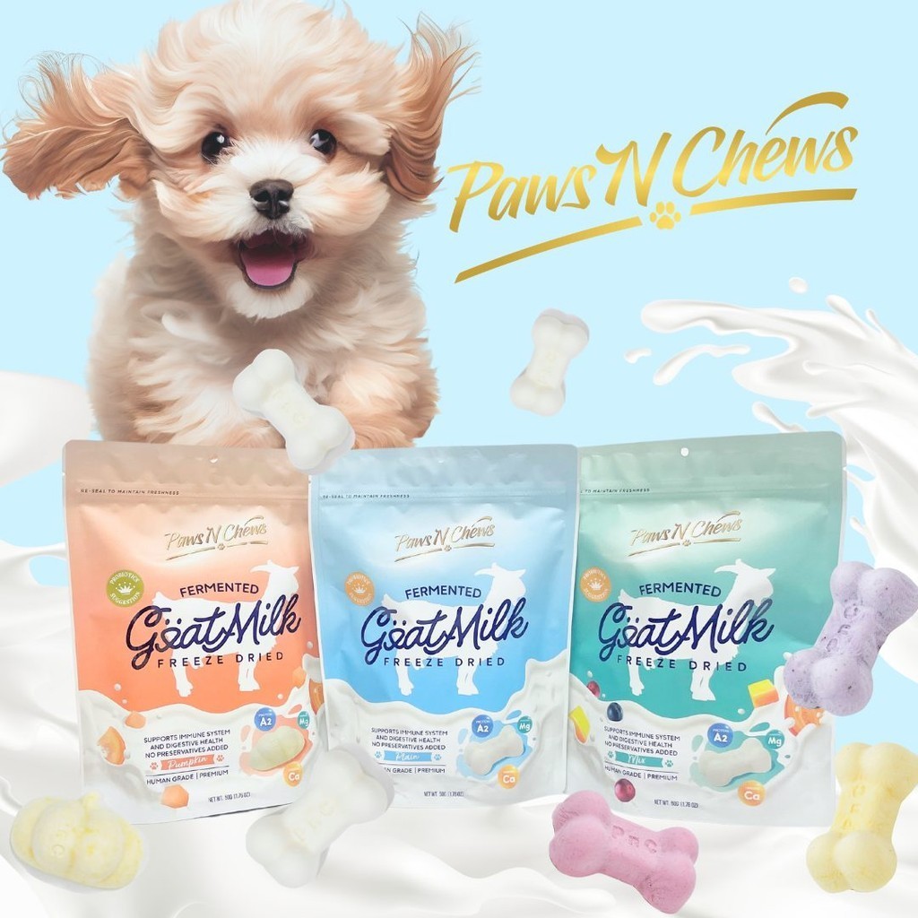 Paws N Chews Fermented Goat Milk Probiotic Freeze Dried Supplement for ...