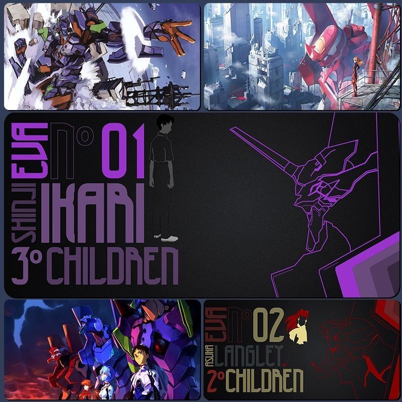 Eva Neon Genesis Evangelion No. 2 Machine Mouse Pad Oversized Table Pad ...