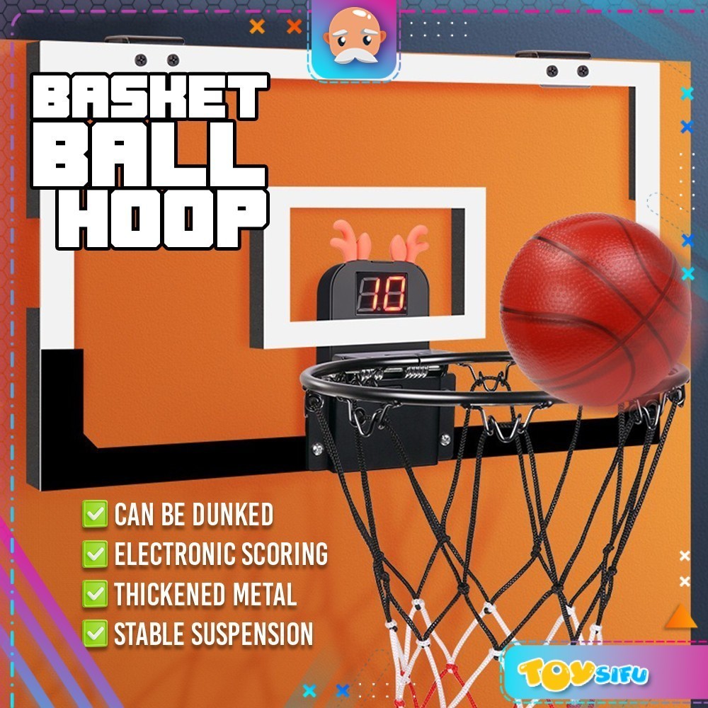 Electronic Scoring Premium Basketball Hoop Backboard Wall Hang Hook ...
