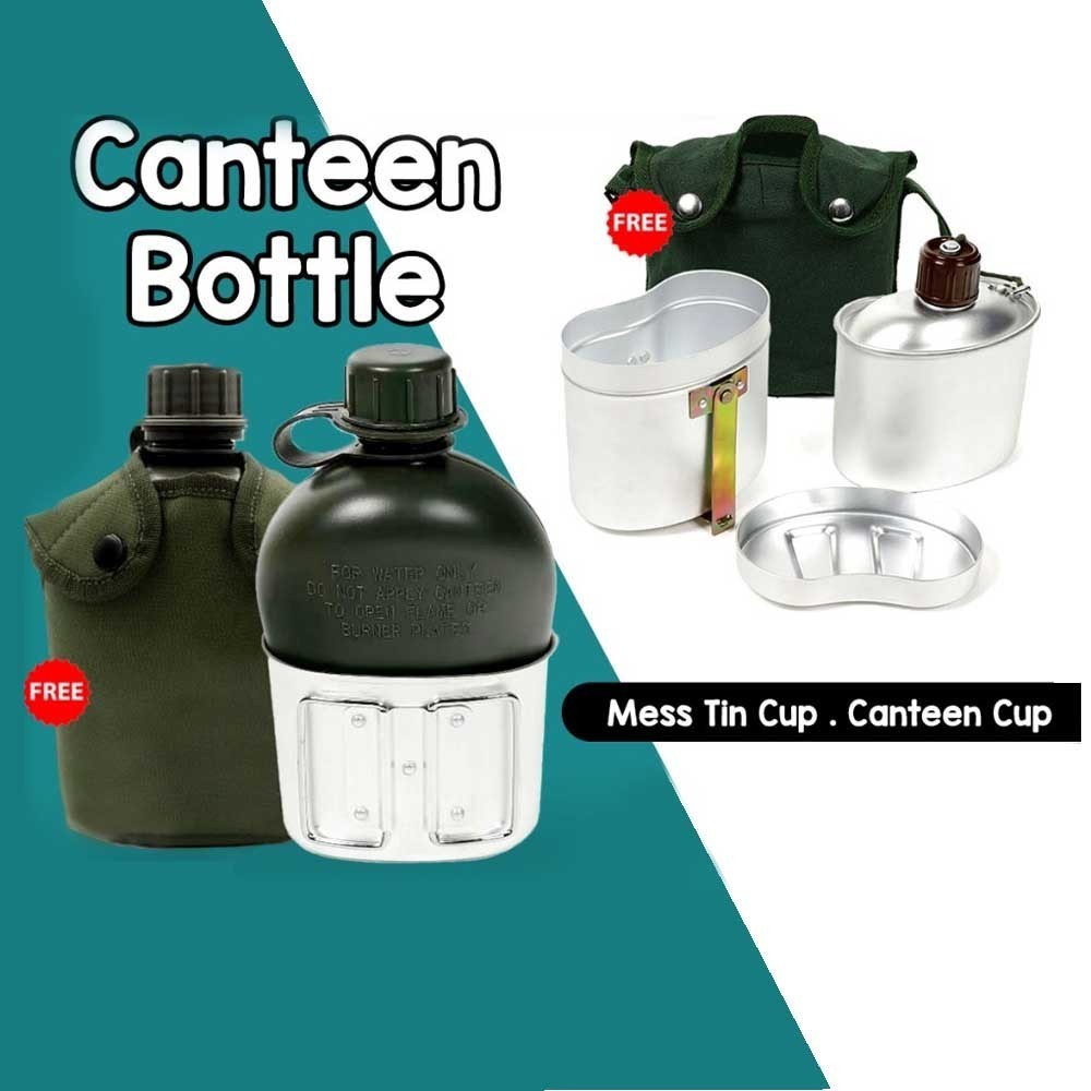 Outdoor Canteen Kit Hiking Canteen Bottle Water Mess Cup Camping Mess ...