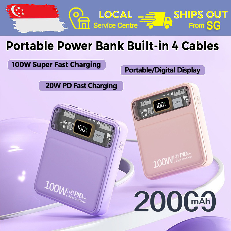 [SG Ready Stock] Portable 20000mAh Power Bank 100W Fast Charging ...