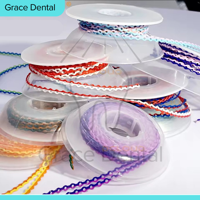 Power Chain 2 Colors Dental Orthodontic Rubber Ortho Braces | Shopee ...