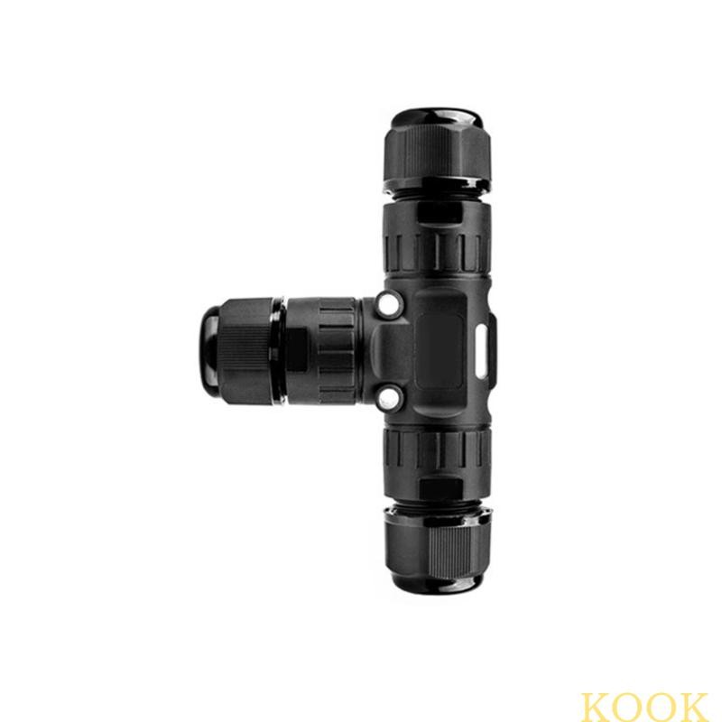 KOOK IP68 T Shape Waterproof Connector 3 Pin Wire Connectors Quick ...