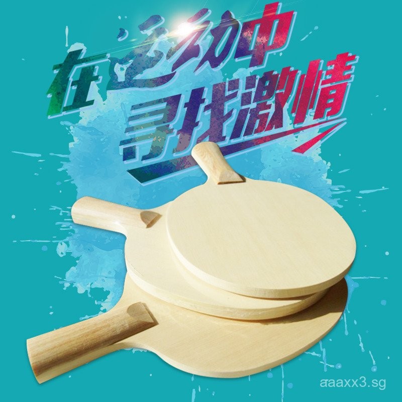 Single Hinoki Wood Table Tennis Racket Blade Long Life Rubber Medium ...