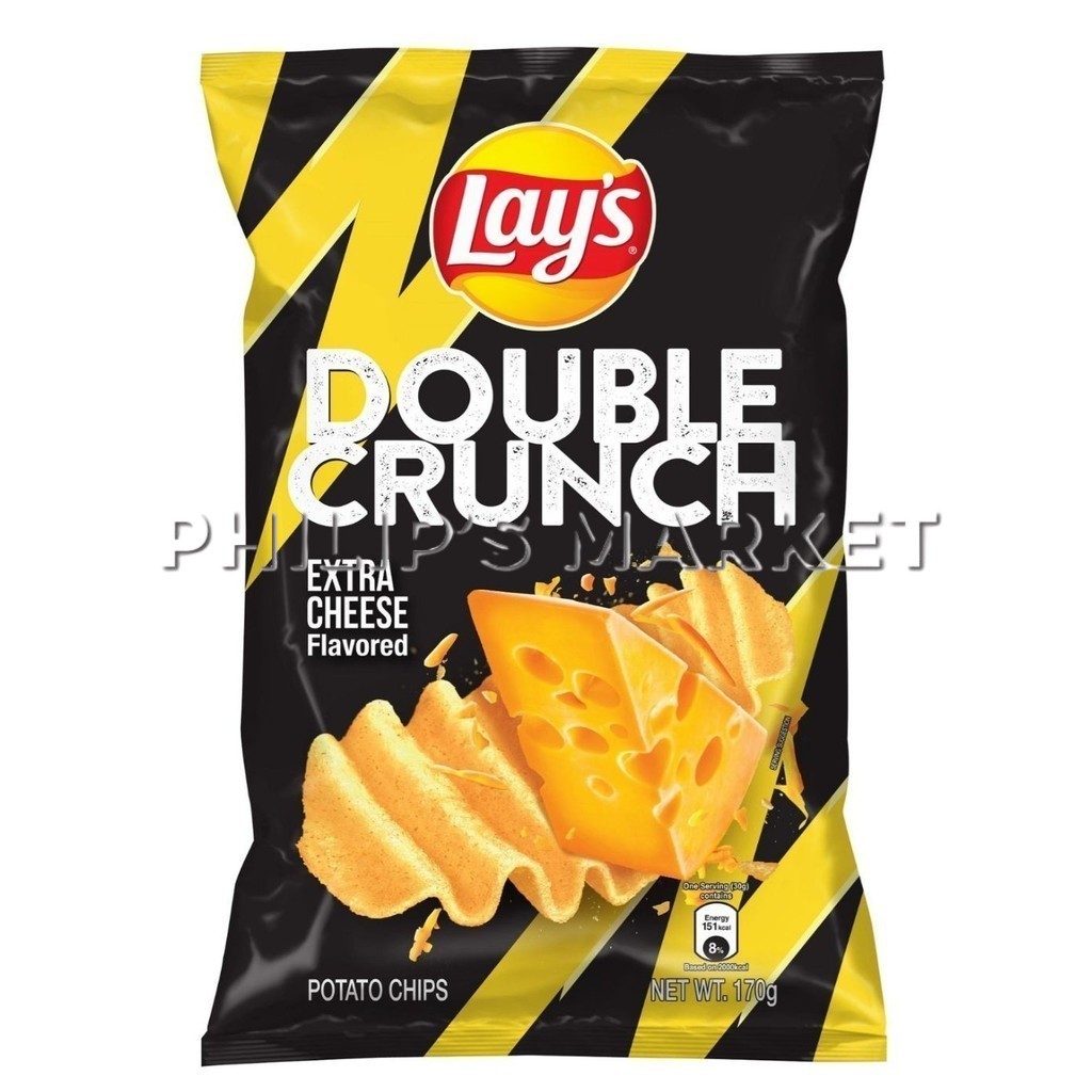 (Expiry 14 April 2025) Lay's Double Crunch Potato Chips (Extra Cheese ...